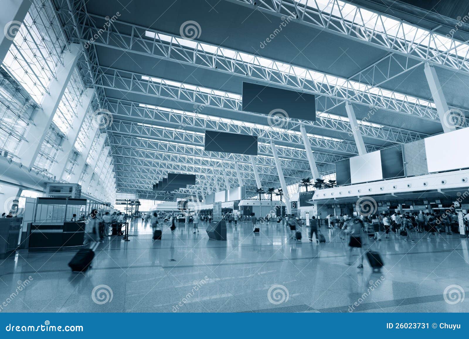 Inside the Airport Terminal Stock Image - Image of hall, commuter: 26023731