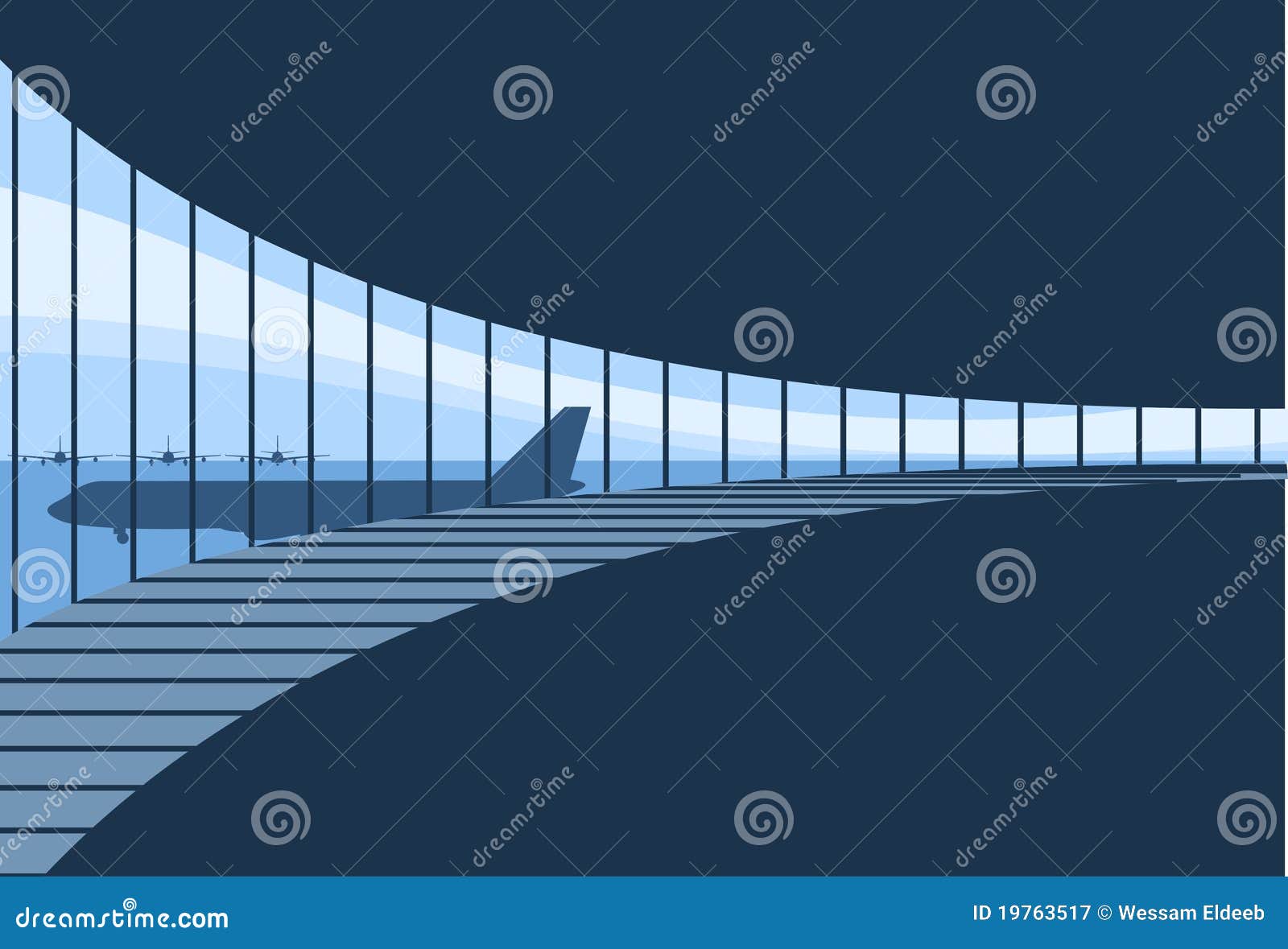 Airport Terminal Design Cartoon Vector | CartoonDealer.com #63369479