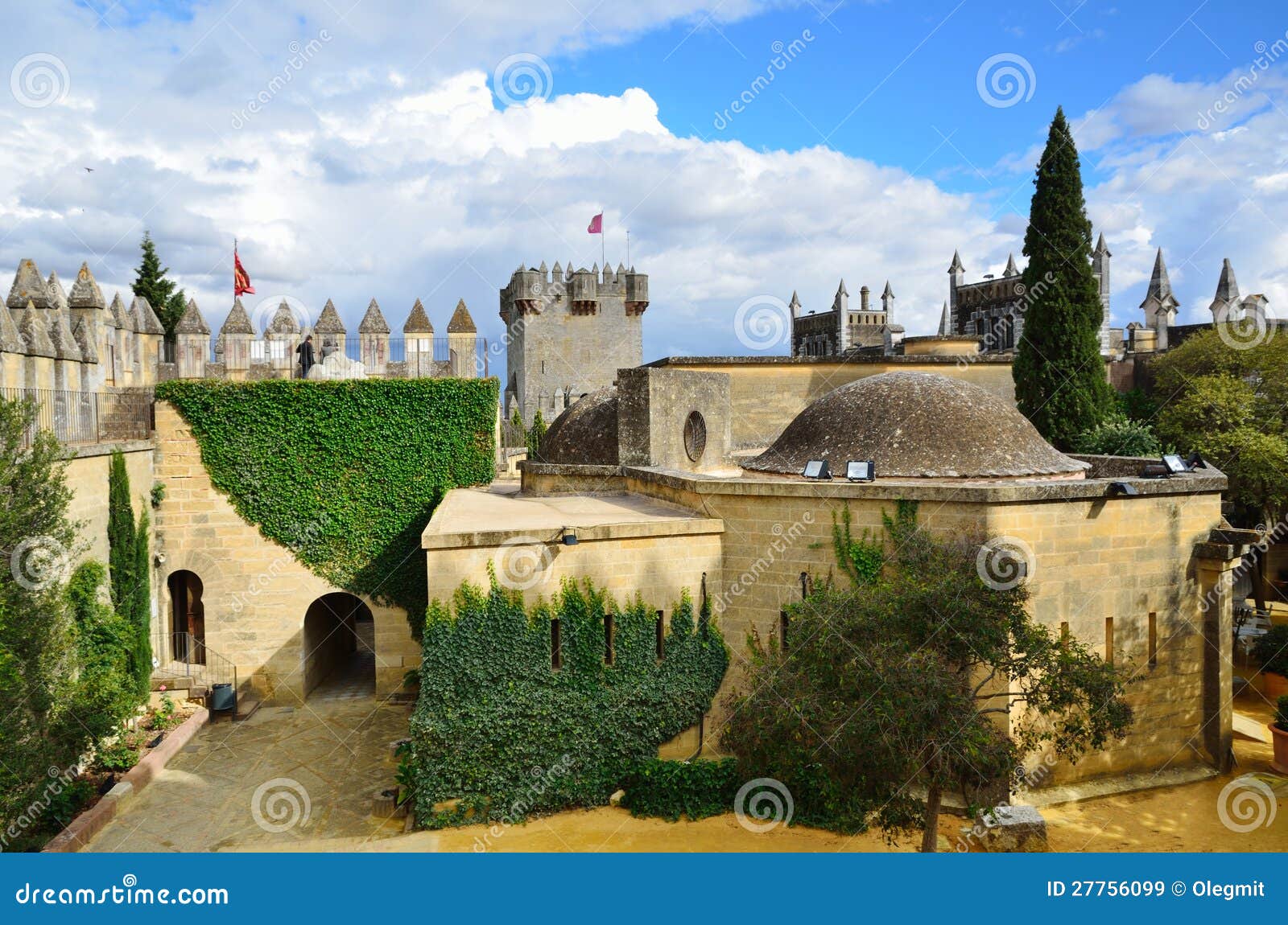 Inside of the Almodovar Castle Restored Stock Image - Image of famous ...