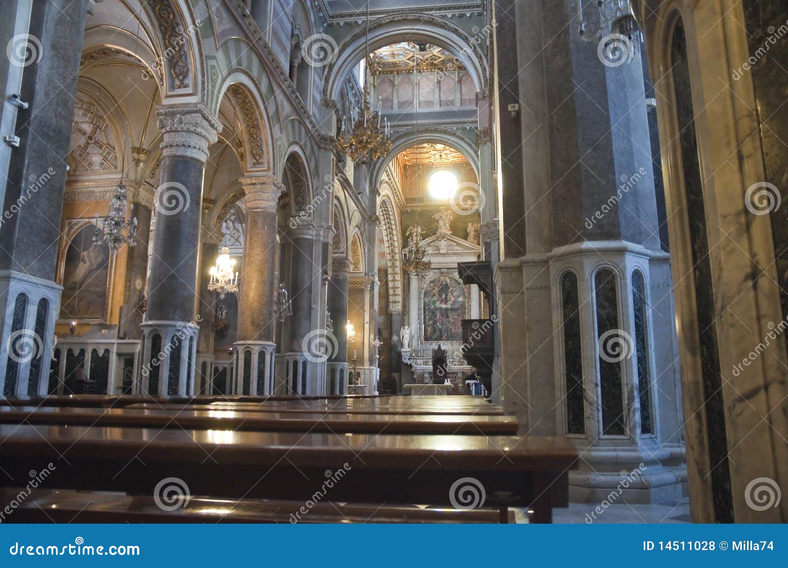 Inside Altamura Cathedral. editorial stock photo. Image of gilding ...