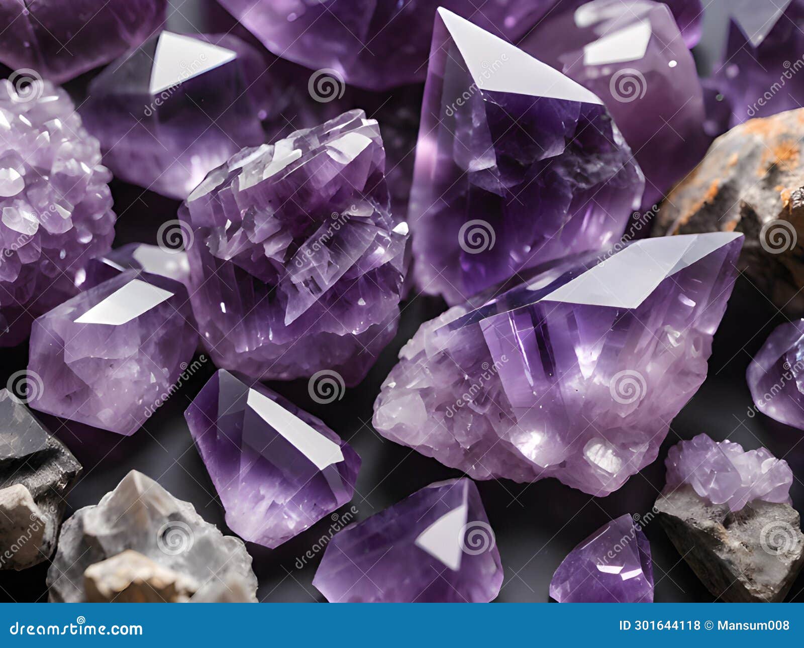 Inside of Amathyst Quartz Geode Stock Illustration - Illustration of ...