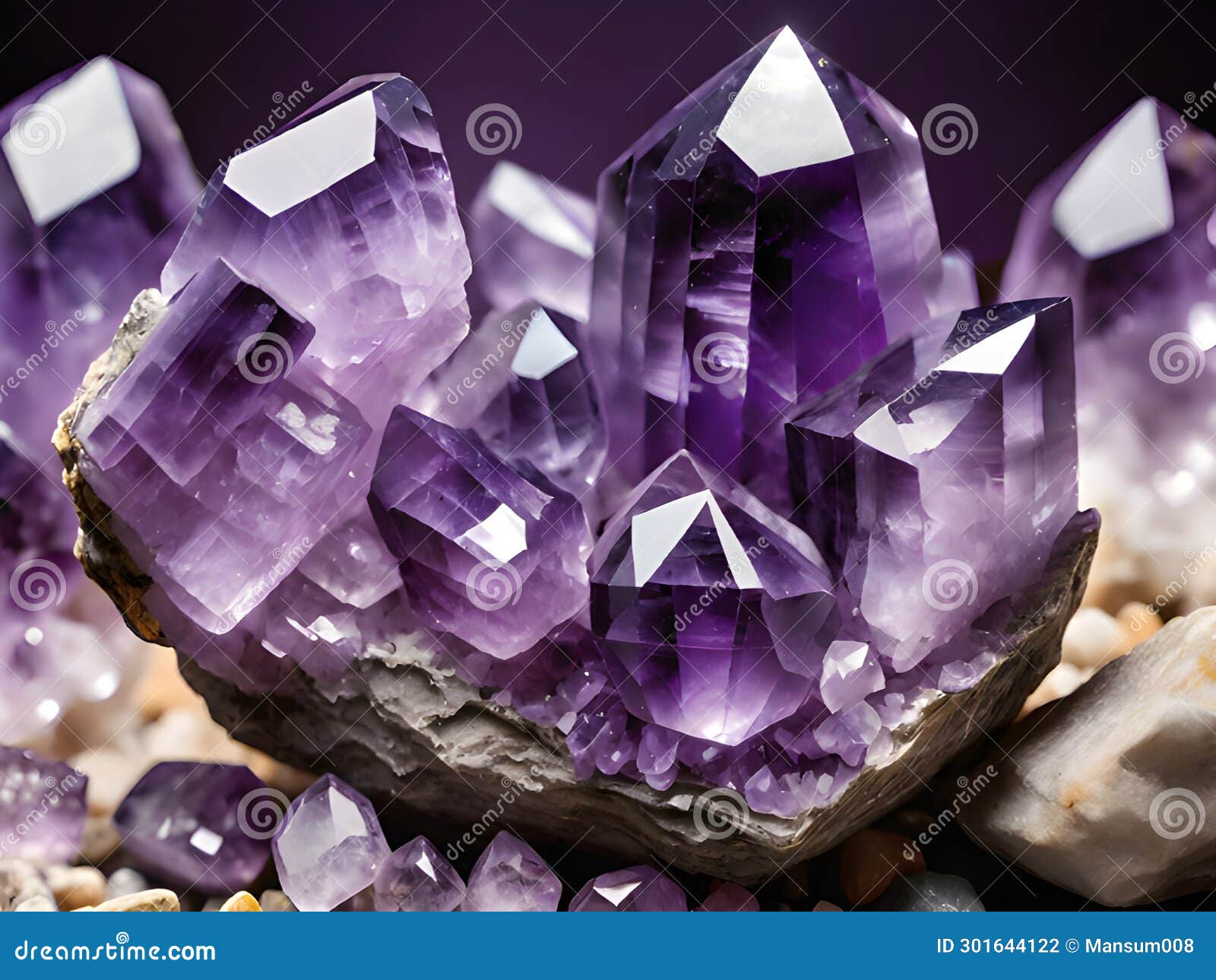 Inside of Amathyst Quartz Geode Stock Illustration - Illustration of ...
