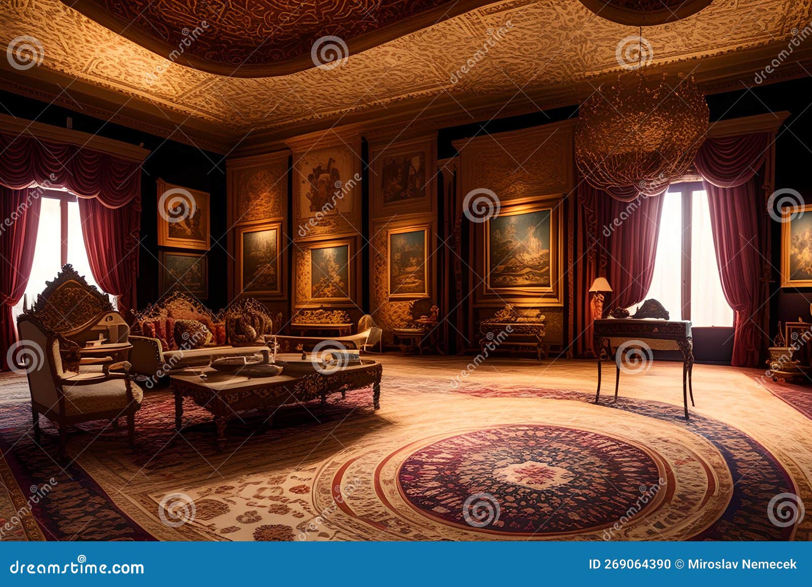 Inside Ancient Egyptian Temple, Luxury Columns Of Old Building In Egypt ...