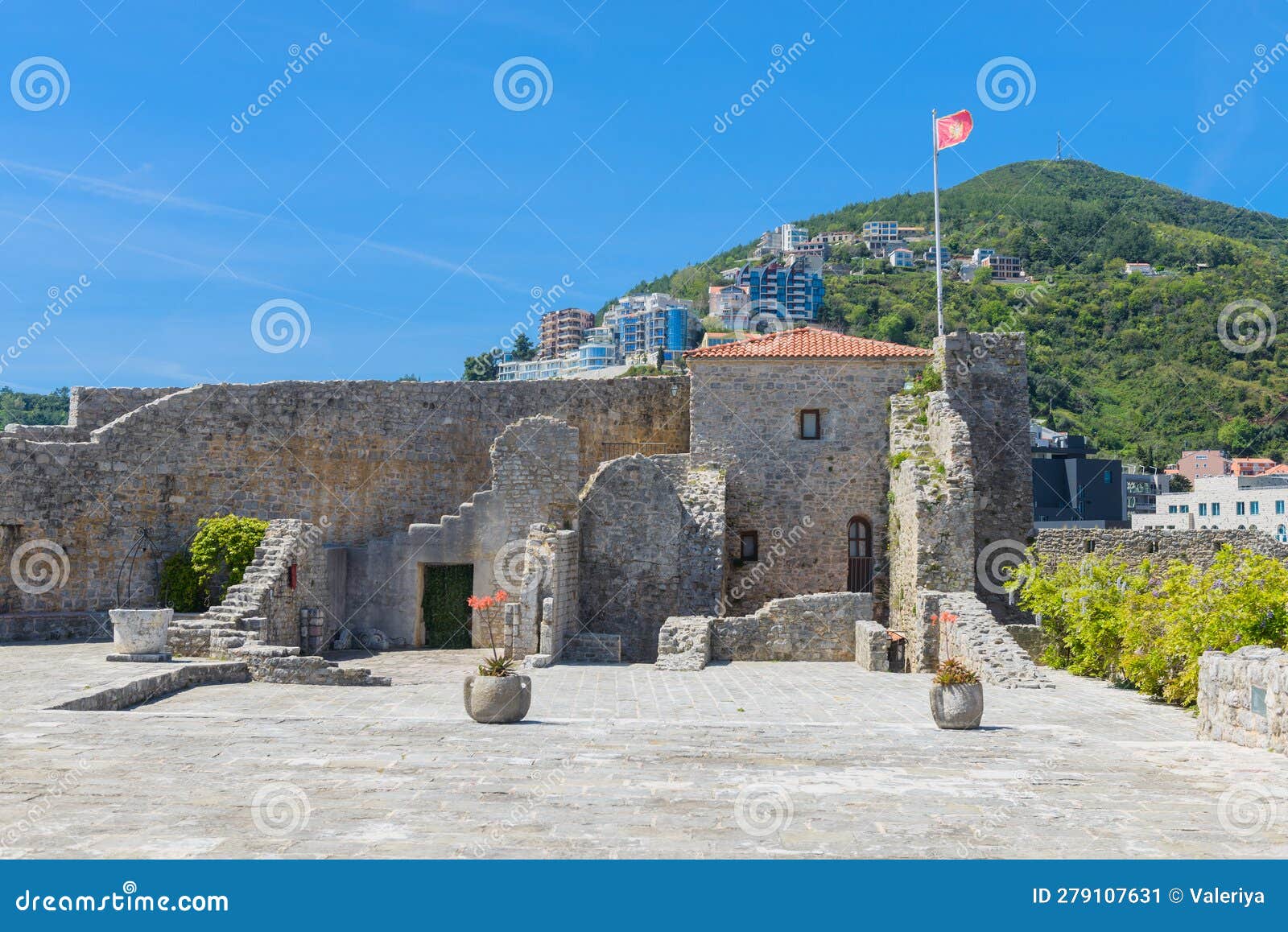 Inside the Ancient Citadel in Budva Stock Image - Image of culture ...