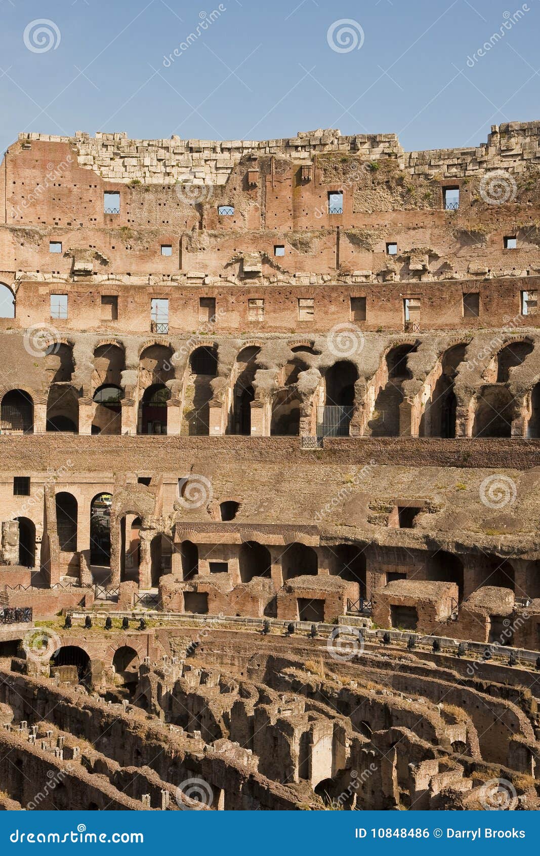 Inside of Ancient Coliseum stock photo. Image of ruins - 10848486
