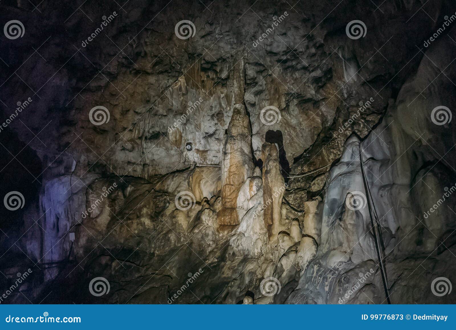 Inside Ancient Underground Cave Stock Image - Image of geology ...