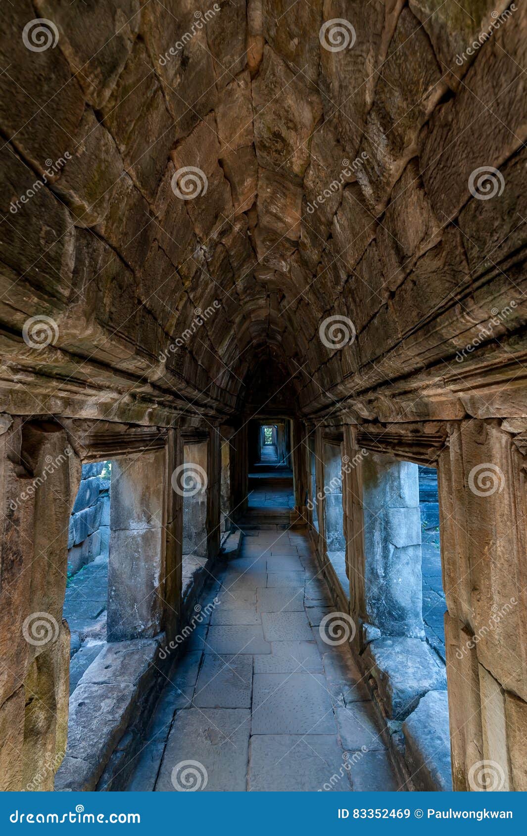 Inside Angkor Wat stock image. Image of heritage, indoors - 83352469
