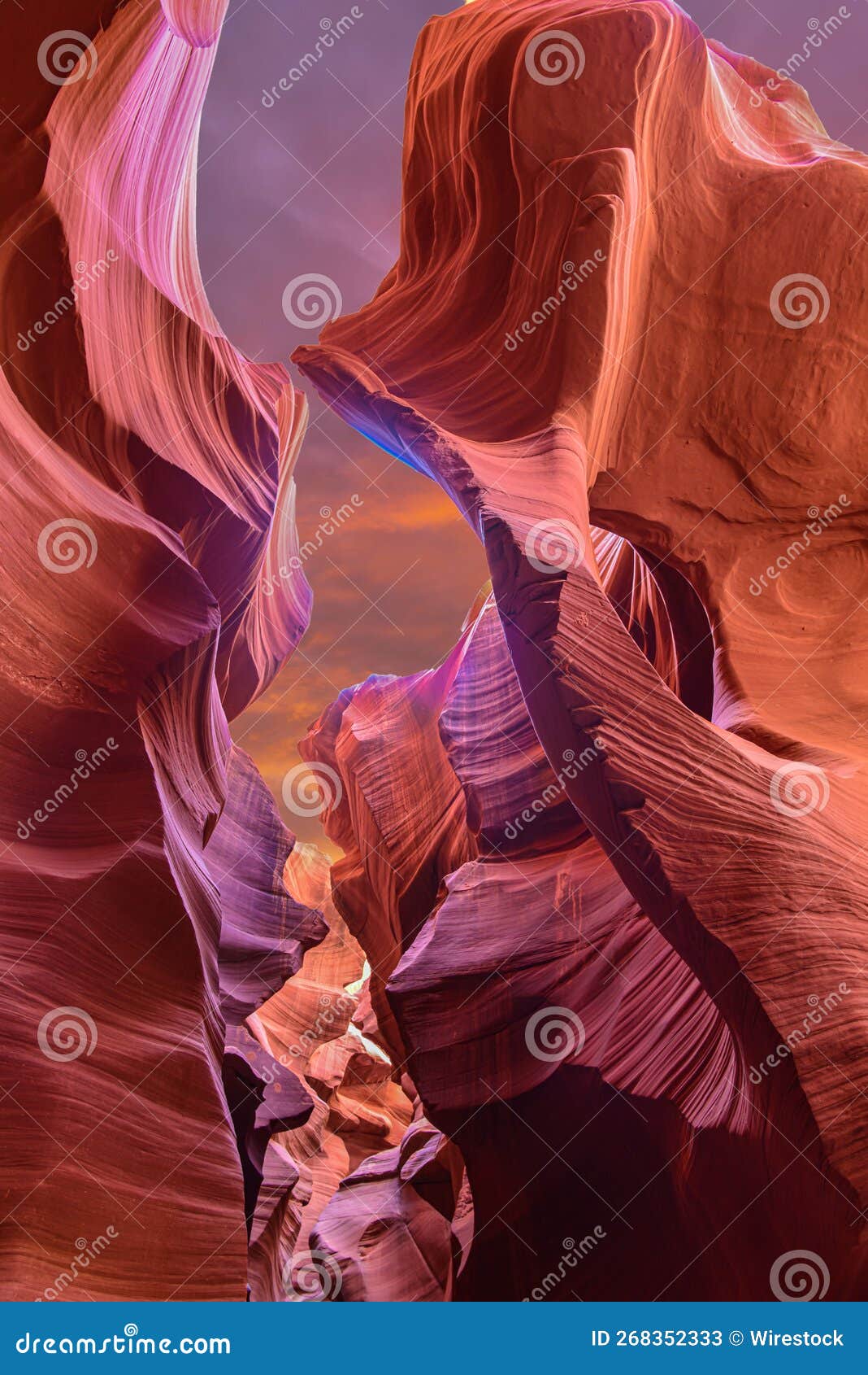 Inside of Antelope Canyon in Arizona, USA Stock Image - Image of ...