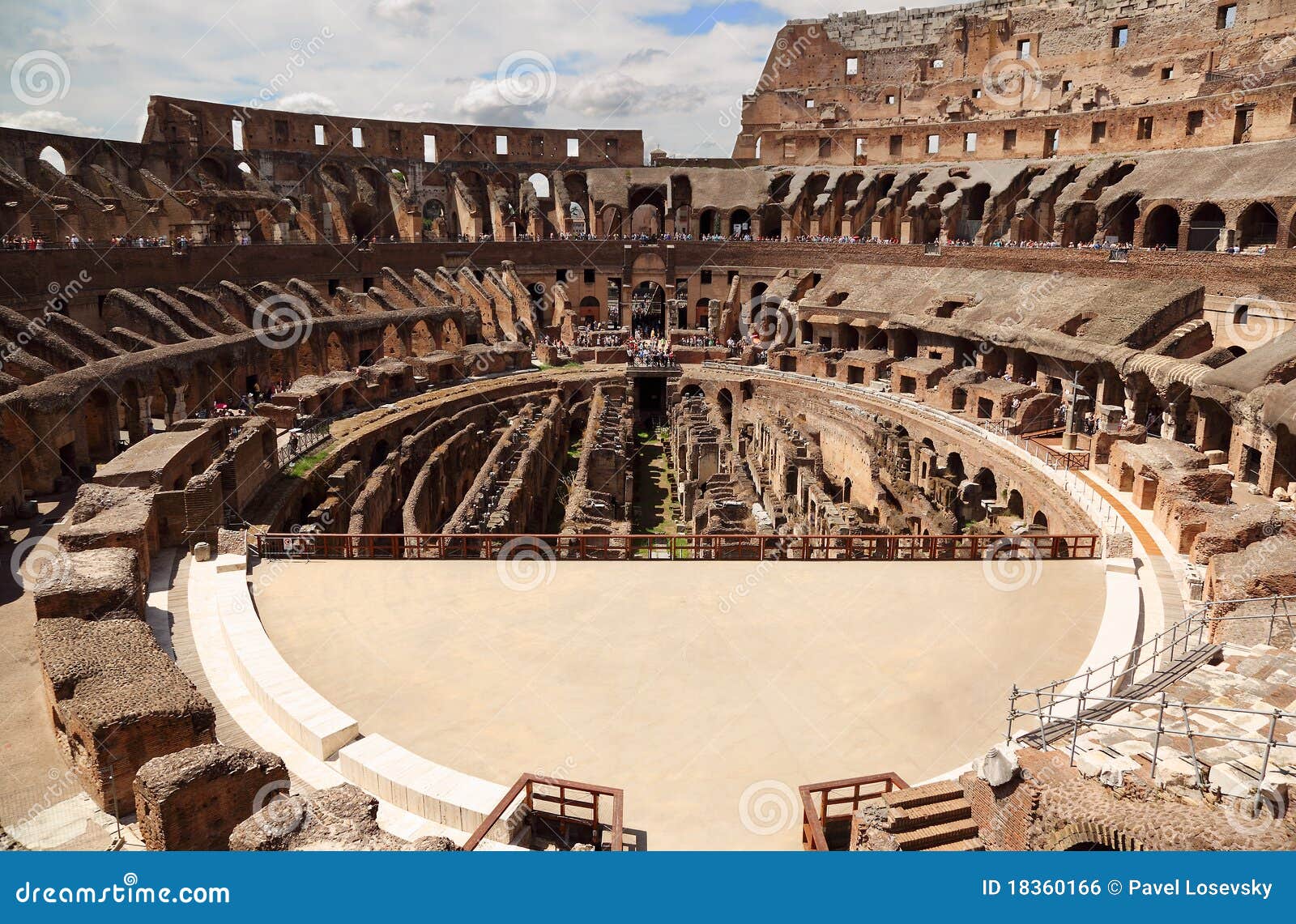Inside Arena in Ancient Coliseum in Rome Stock Photo - Image of ...