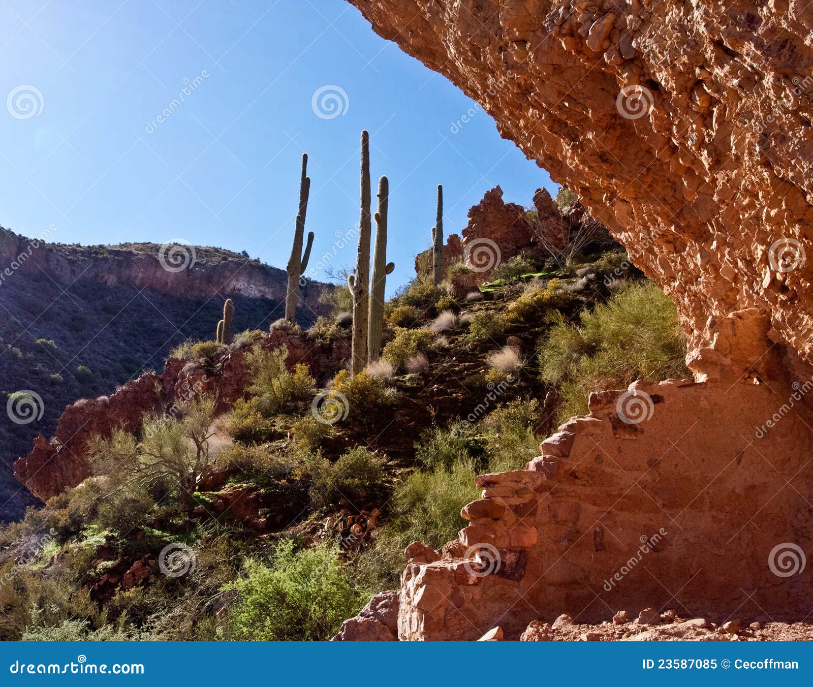 Tonto Native American Indian Ruins Cliff Dwelling Stock Photo ...