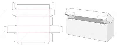 Inside Auto Lock Packaging Box Die Cut Template Design Stock Vector ...