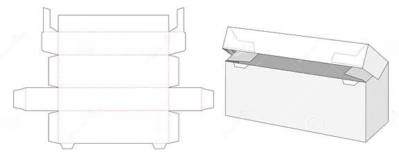 Inside Auto Lock Packaging Box Die Cut Template Design Stock Vector ...