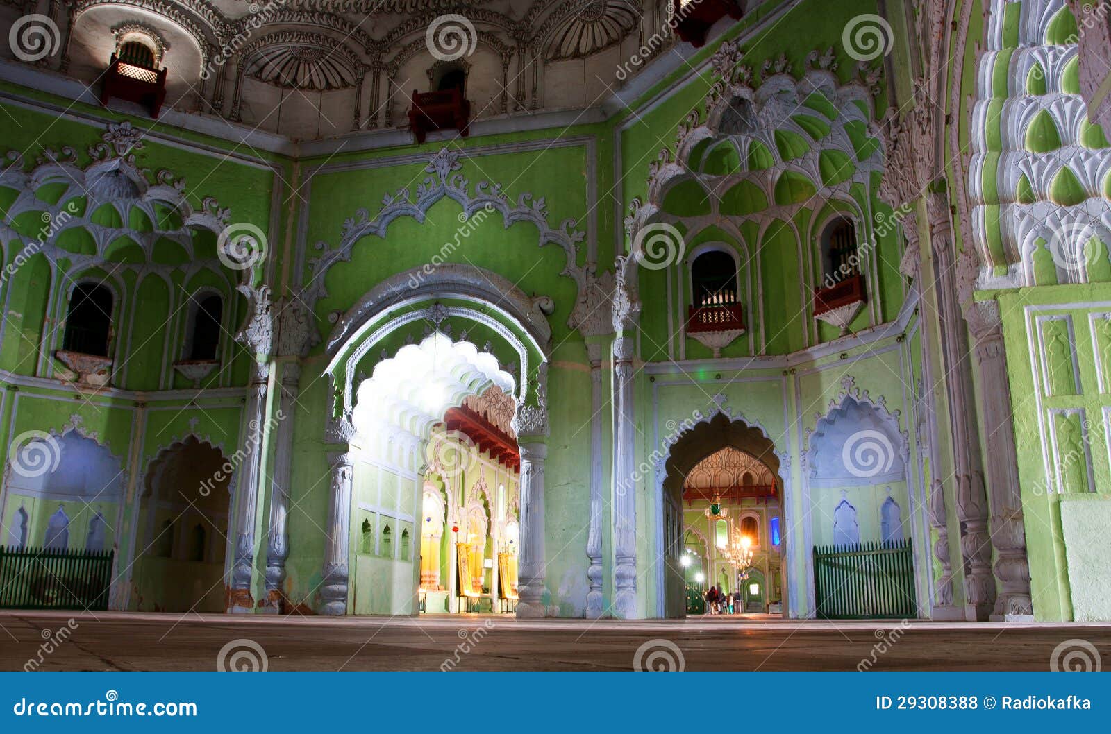 Inside the Bara Imambara of Lucknow Stock Photo - Image of giant, india ...
