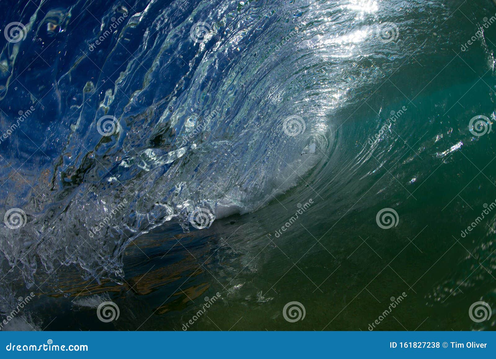 Inside the Barrel of a Wave Stock Photo - Image of large, blue: 161827238