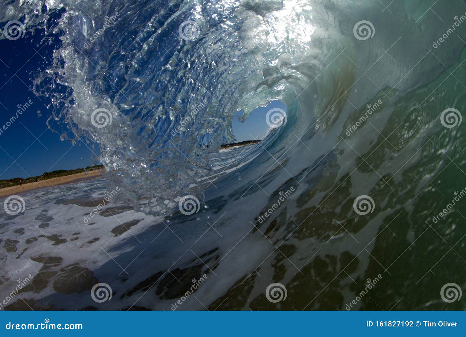 Inside the Barrel of a Wave Stock Photo - Image of crashing, motion ...