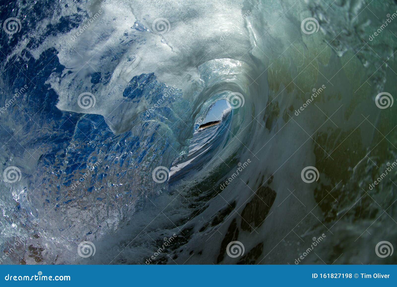 Inside the Barrel of a Wave Stock Photo - Image of fisheye, color ...