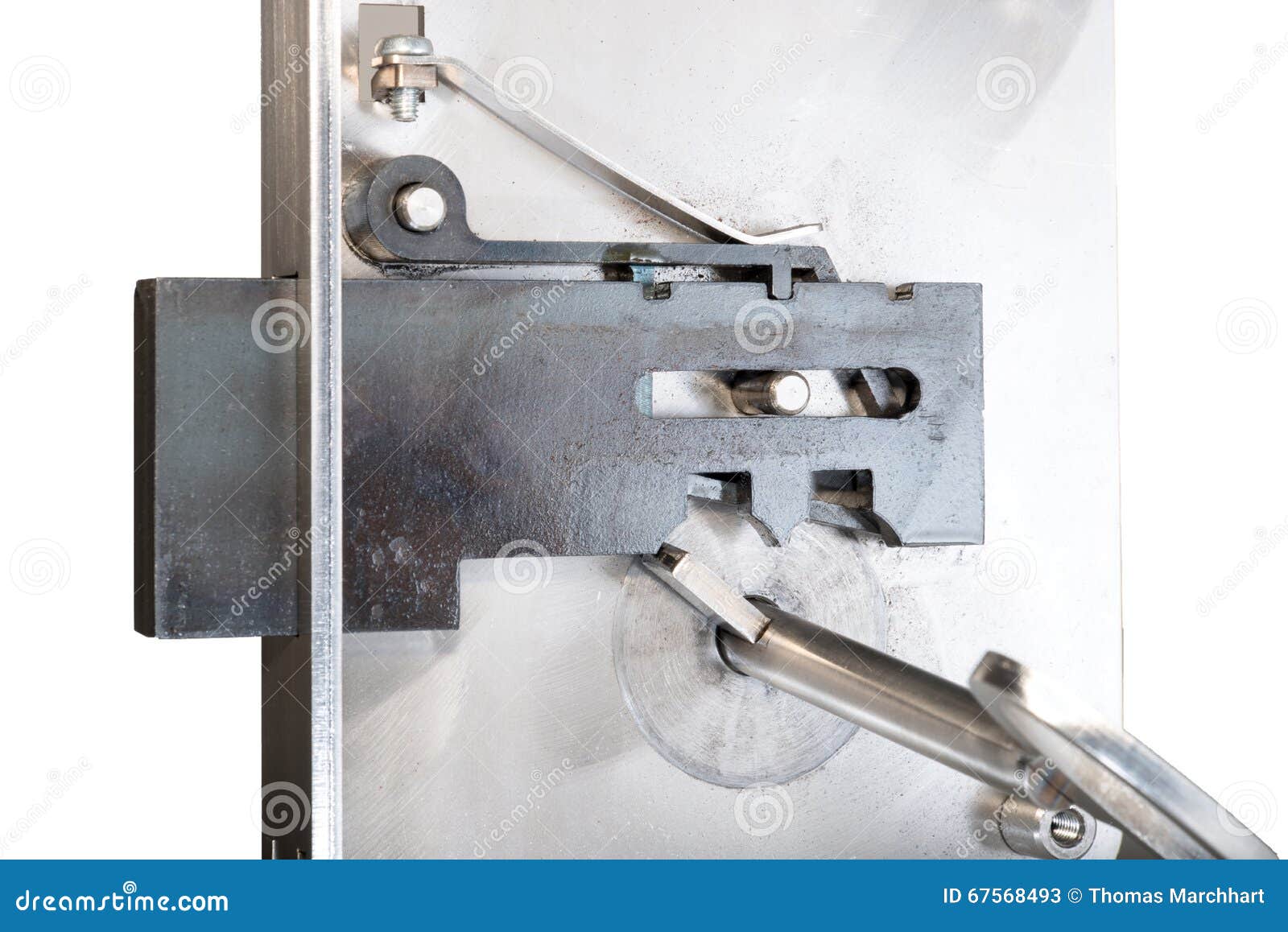 Inside of a Basic Sample Door Lock with Key Stock Image - Image of ...