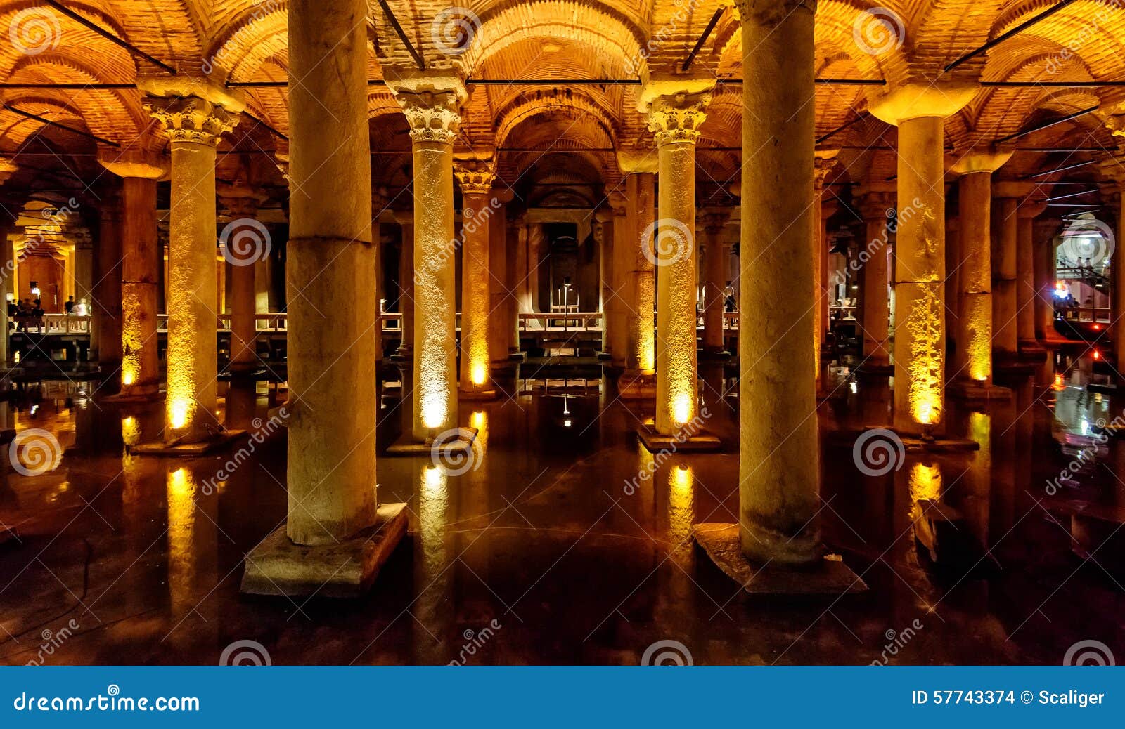 Inside the Basilica Cistern in Istanbul Stock Photo - Image of historic ...