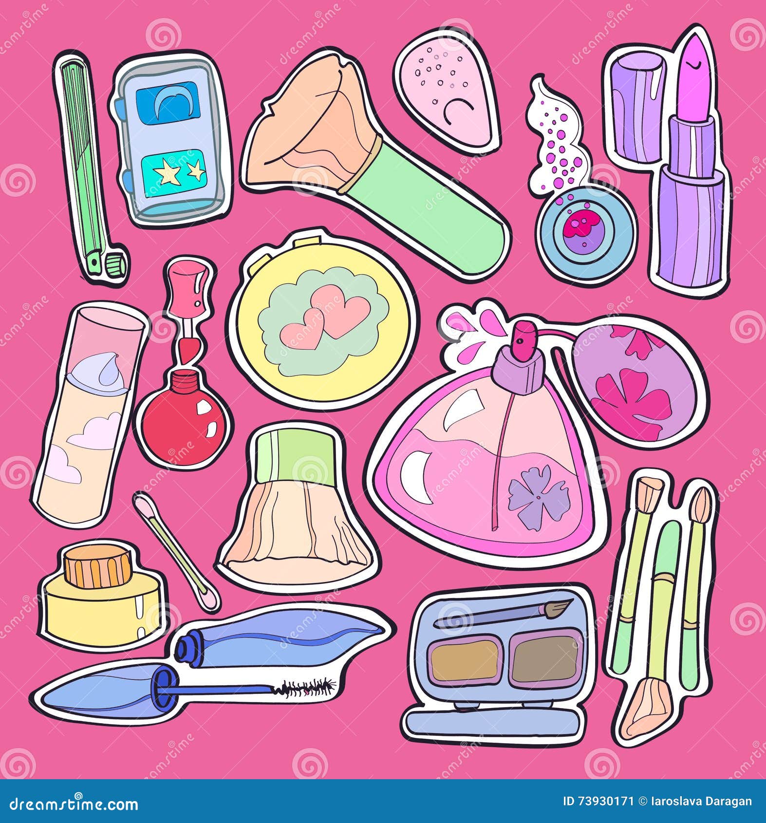 Inside beauticians stock illustration. Illustration of drawing - 73930171