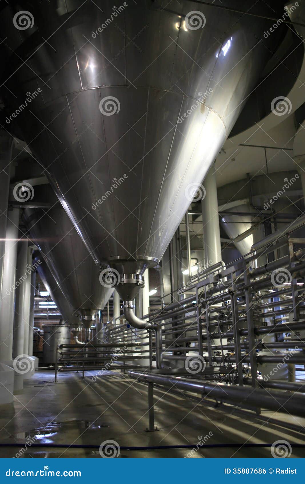 Inside of beer factory stock photo. Image of cylinder - 35807686