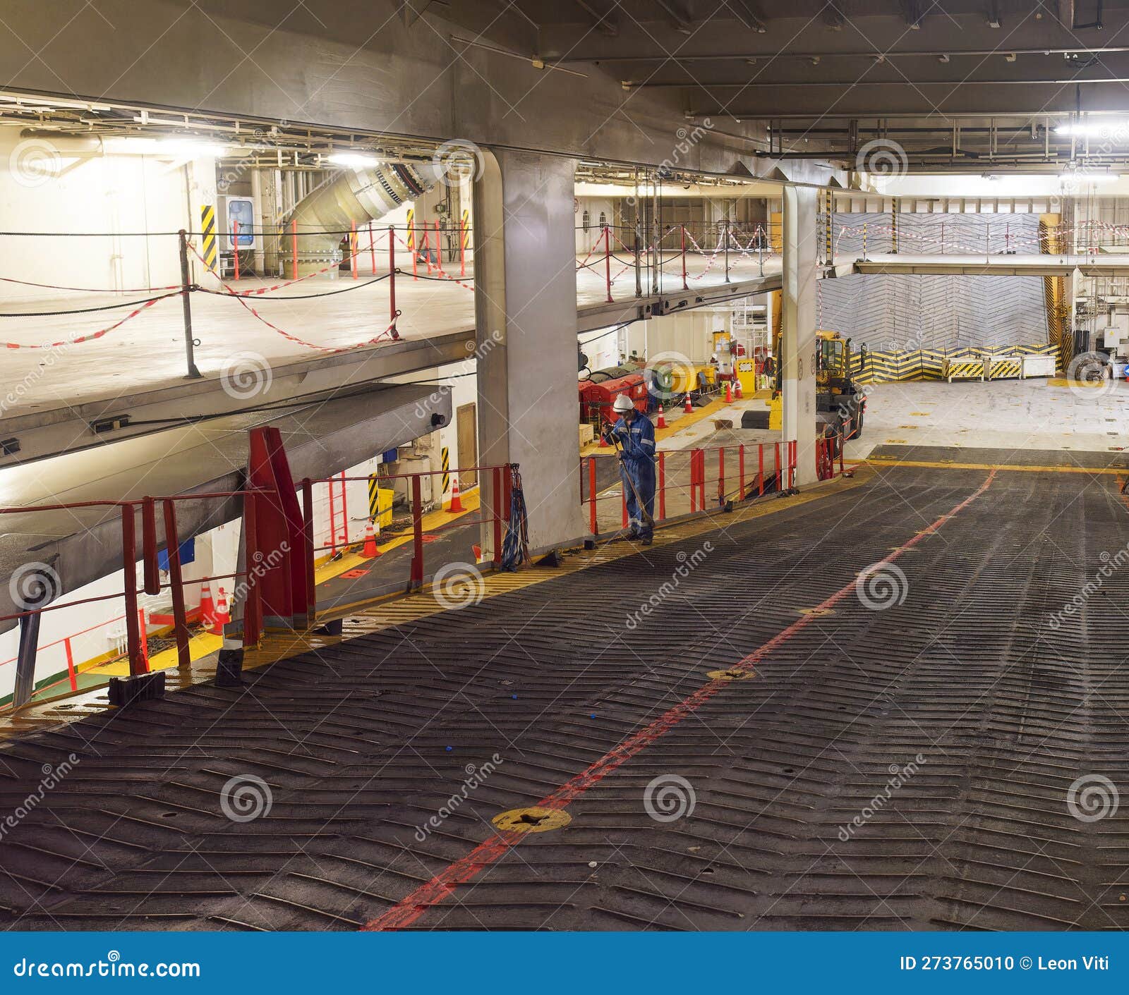 Inside a Big Roro Ship during Maintanance Stock Photo - Image of rust ...