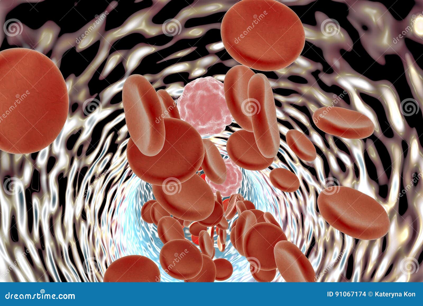 Inside blood vessel stock illustration. Illustration of magnification ...