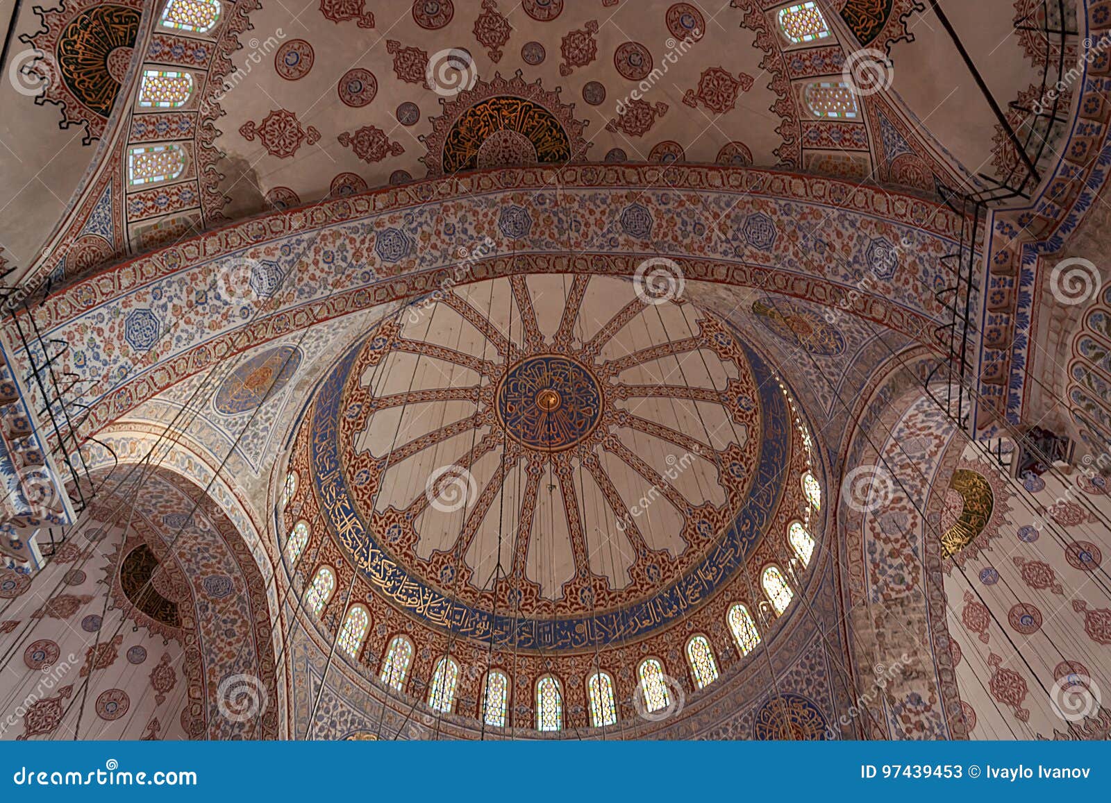 Inside the Blue Mosque, Blue Mosque Istanbul Stock Image - Image of ...