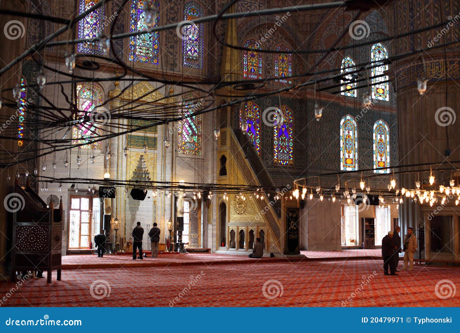 Inside of Blue Mosque, Istanbul Editorial Photo - Image of religion ...
