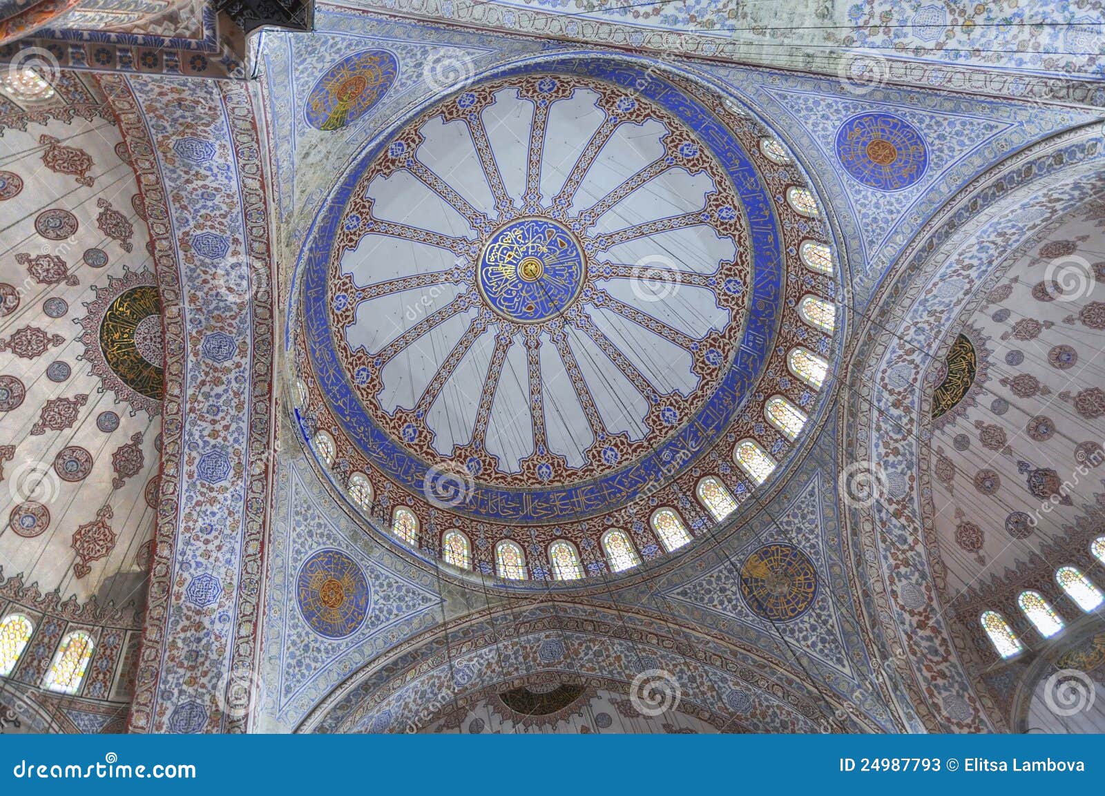 Inside the Blue Mosque, Istanbul Stock Image - Image of inside ...