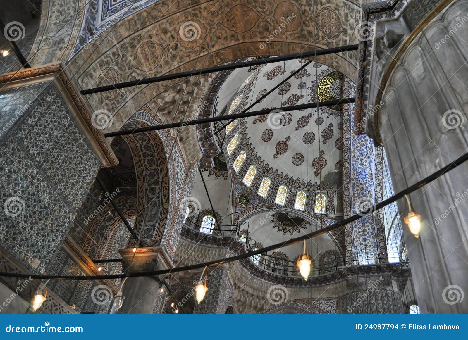 Inside the Blue Mosque, Istanbul Stock Photo - Image of ottoman, design ...