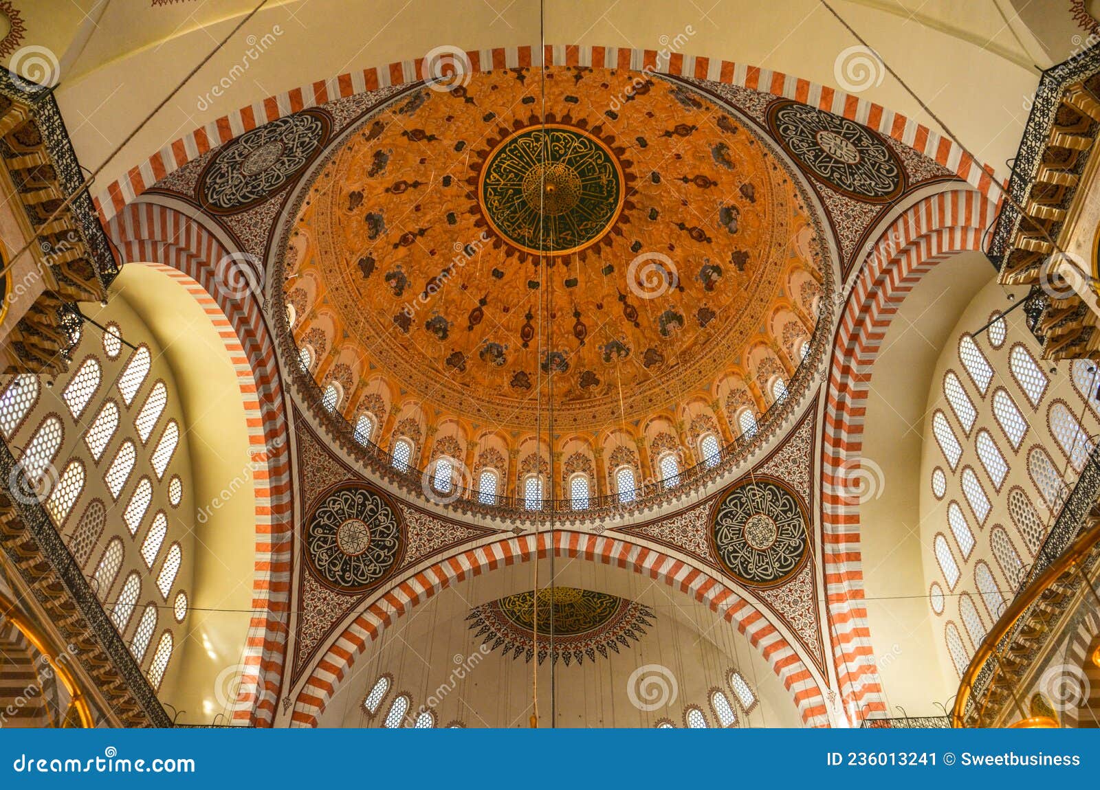 Inside the Blue Mosque in Istanbul, Turkey Stock Image - Image of ...