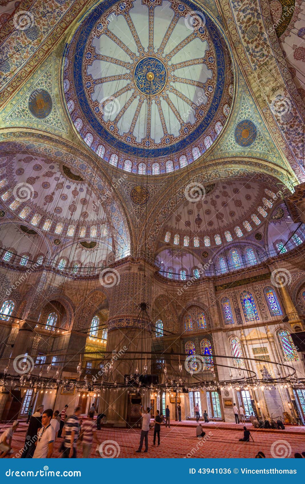 Inside the Blue Mosque editorial photo. Image of architecture - 43941036