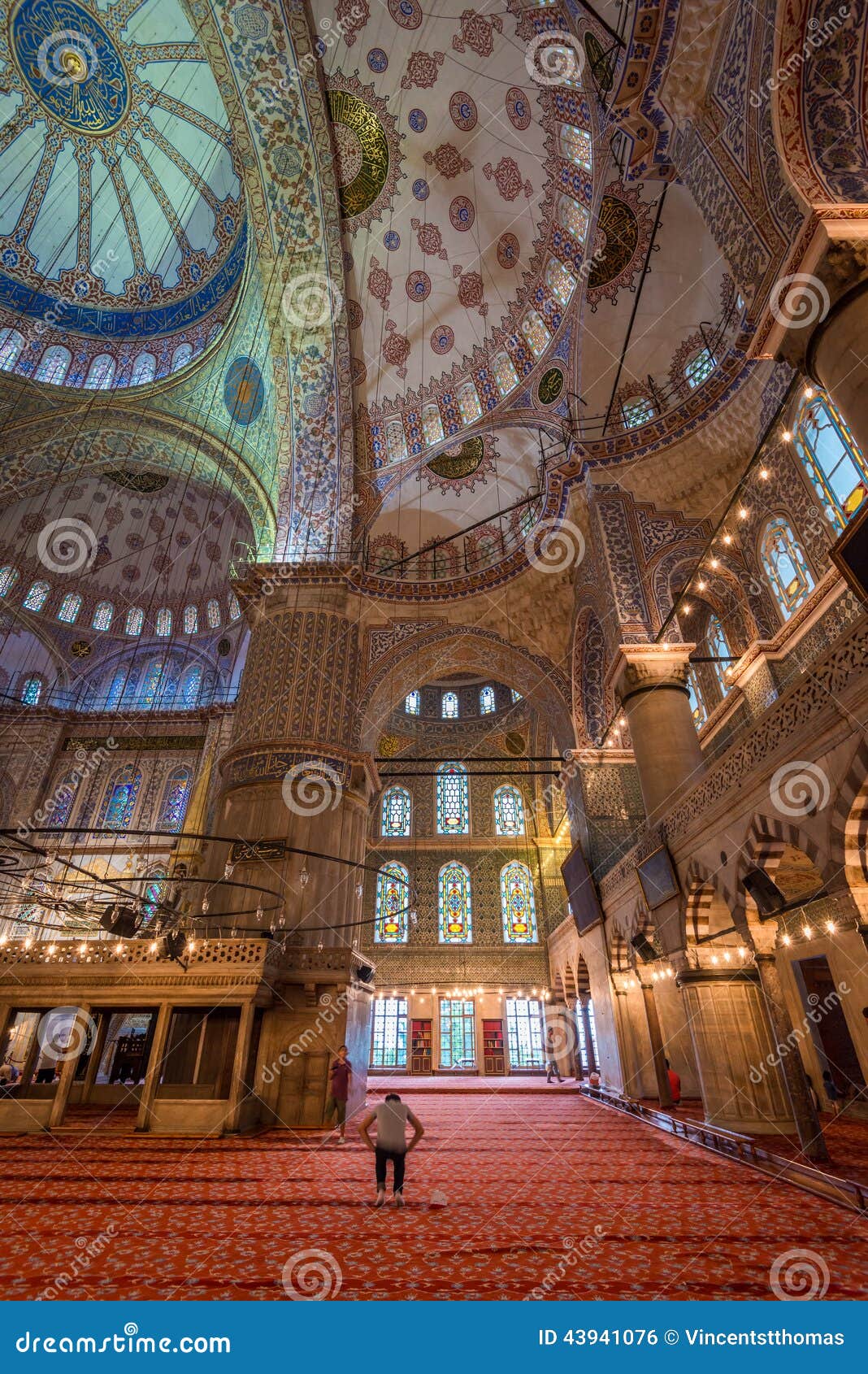 Inside the Blue Mosque stock photo. Image of sacrosanct - 43941076