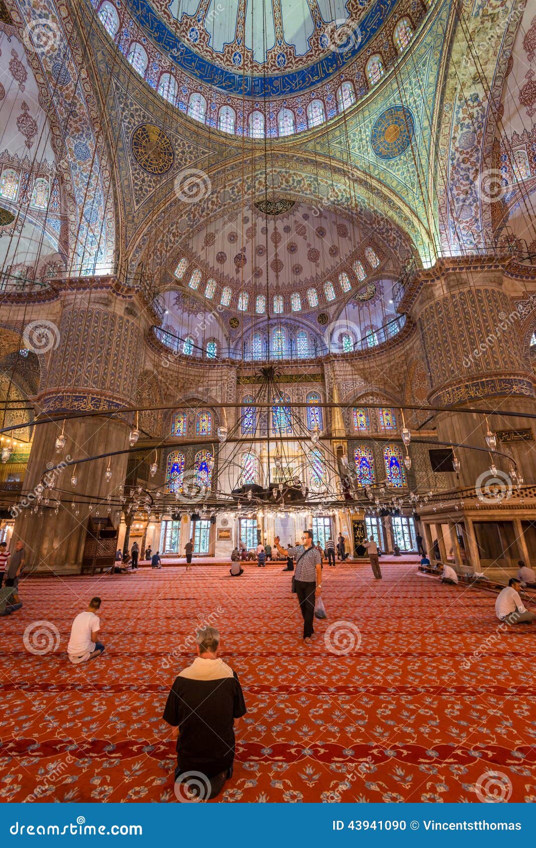 Inside the Blue Mosque editorial image. Image of ahmed - 43941090