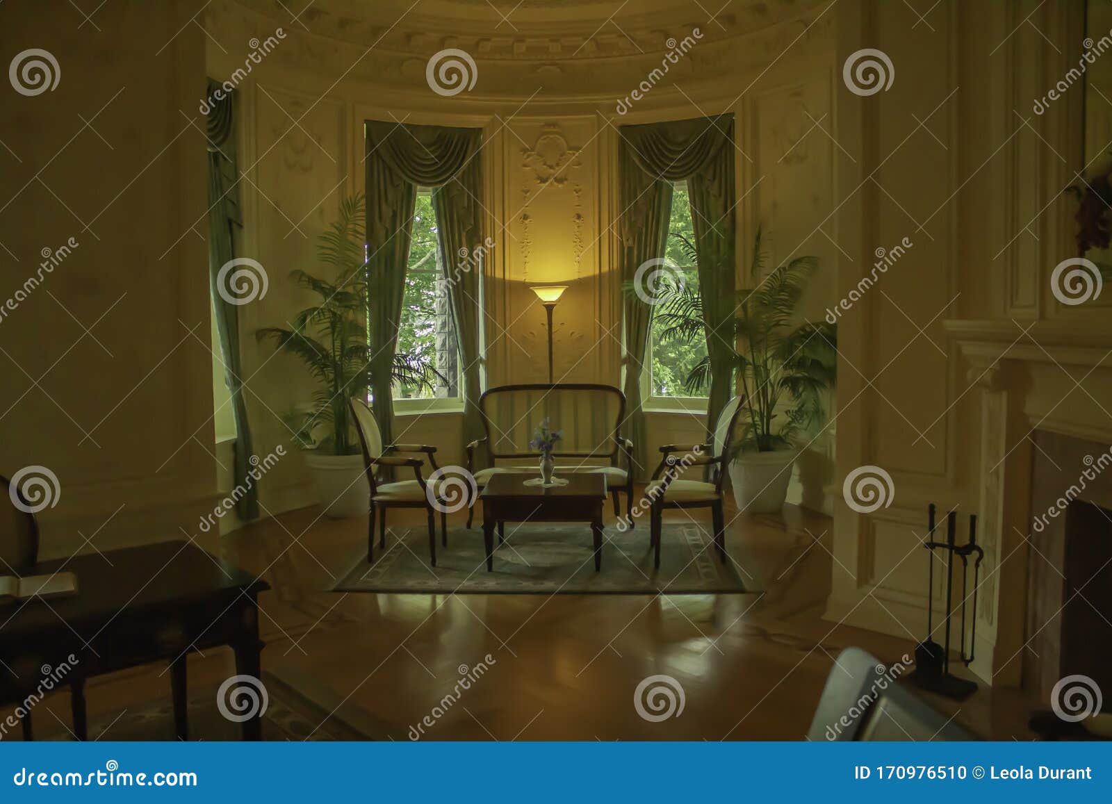 Inside the Living Room at Boldt Castle Stock Photo - Image of color ...