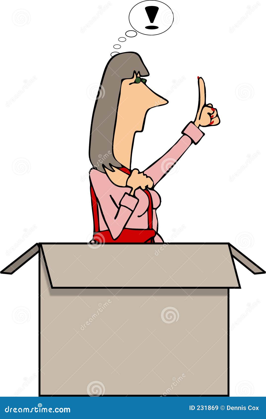 Inside the box stock illustration. Illustration of cartoon - 231869