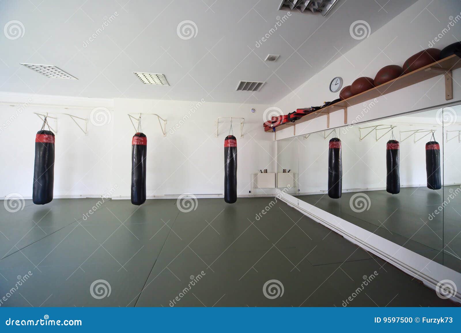 Inside boxing gym stock photo. Image of exercise, interior - 9597500