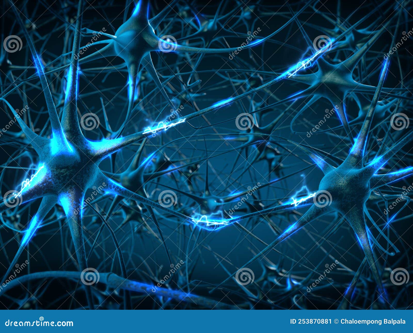 Inside the Brain. Concept of Neurons and Nervous System Stock ...