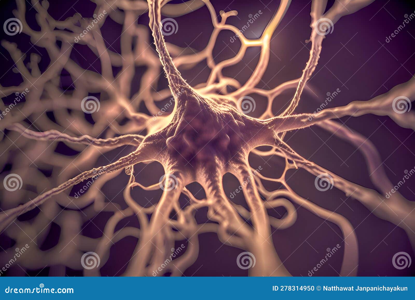 Concept of Neurons and Nervous System Stock Illustration - Illustration ...