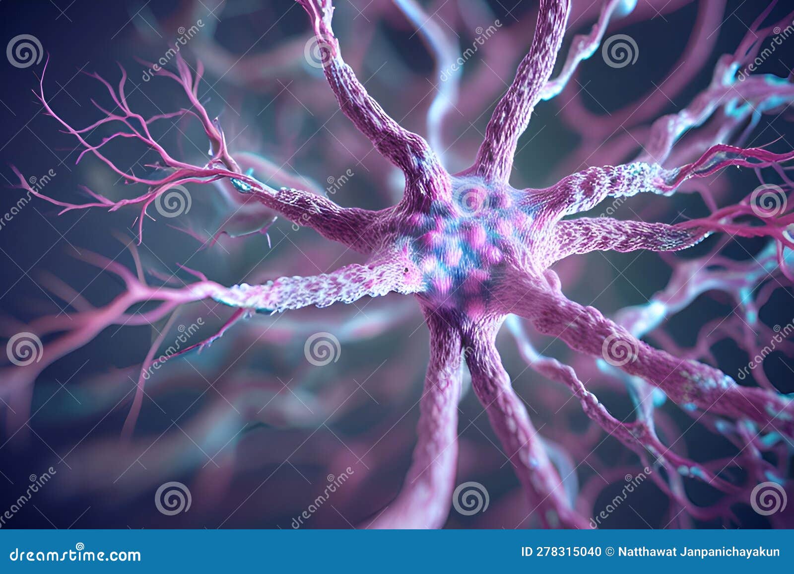 Concept of Neurons and Nervous System Stock Illustration - Illustration ...