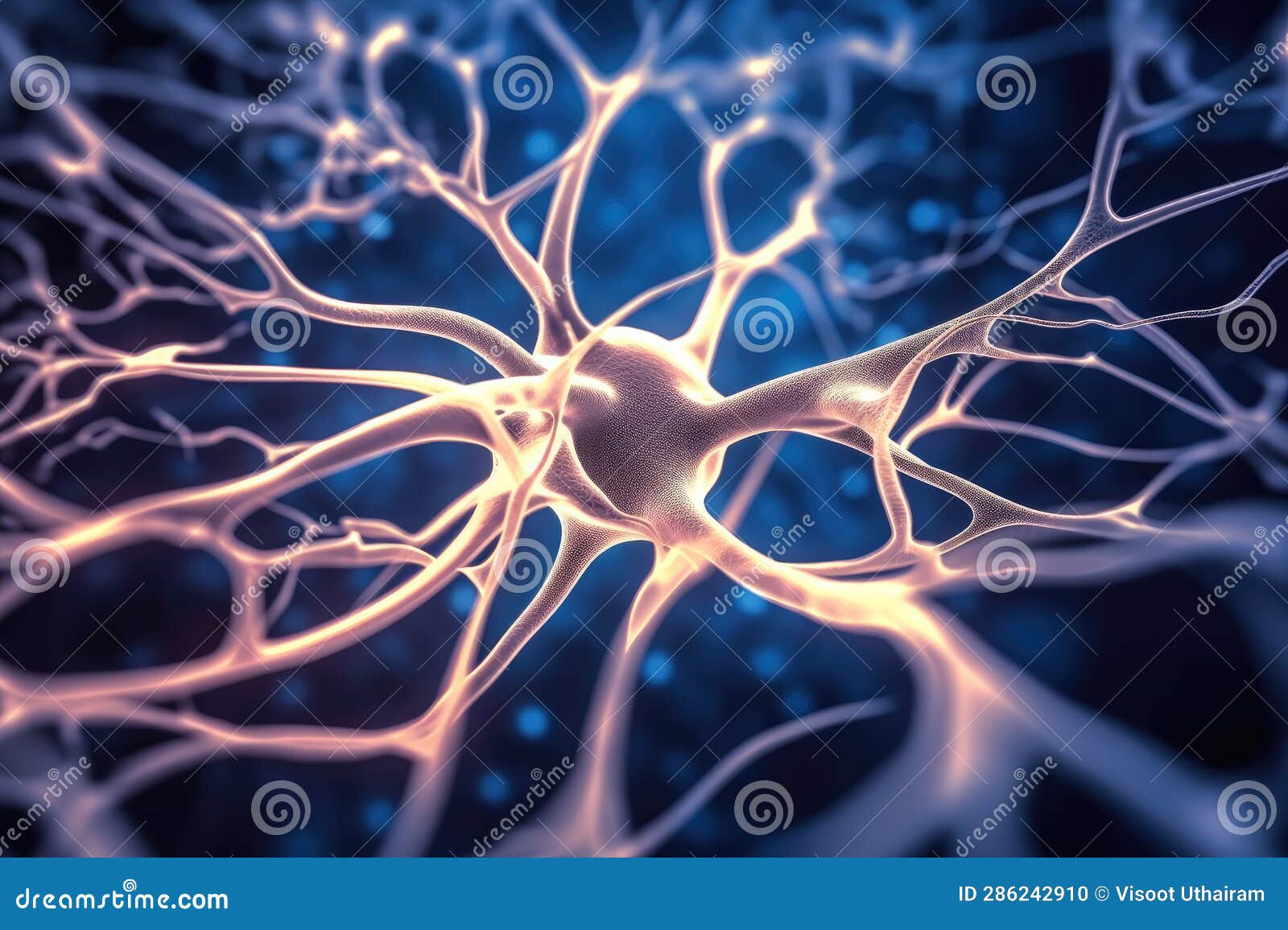 Inside The Brain And Human Body, Concept Of Neurons And Nervous System ...
