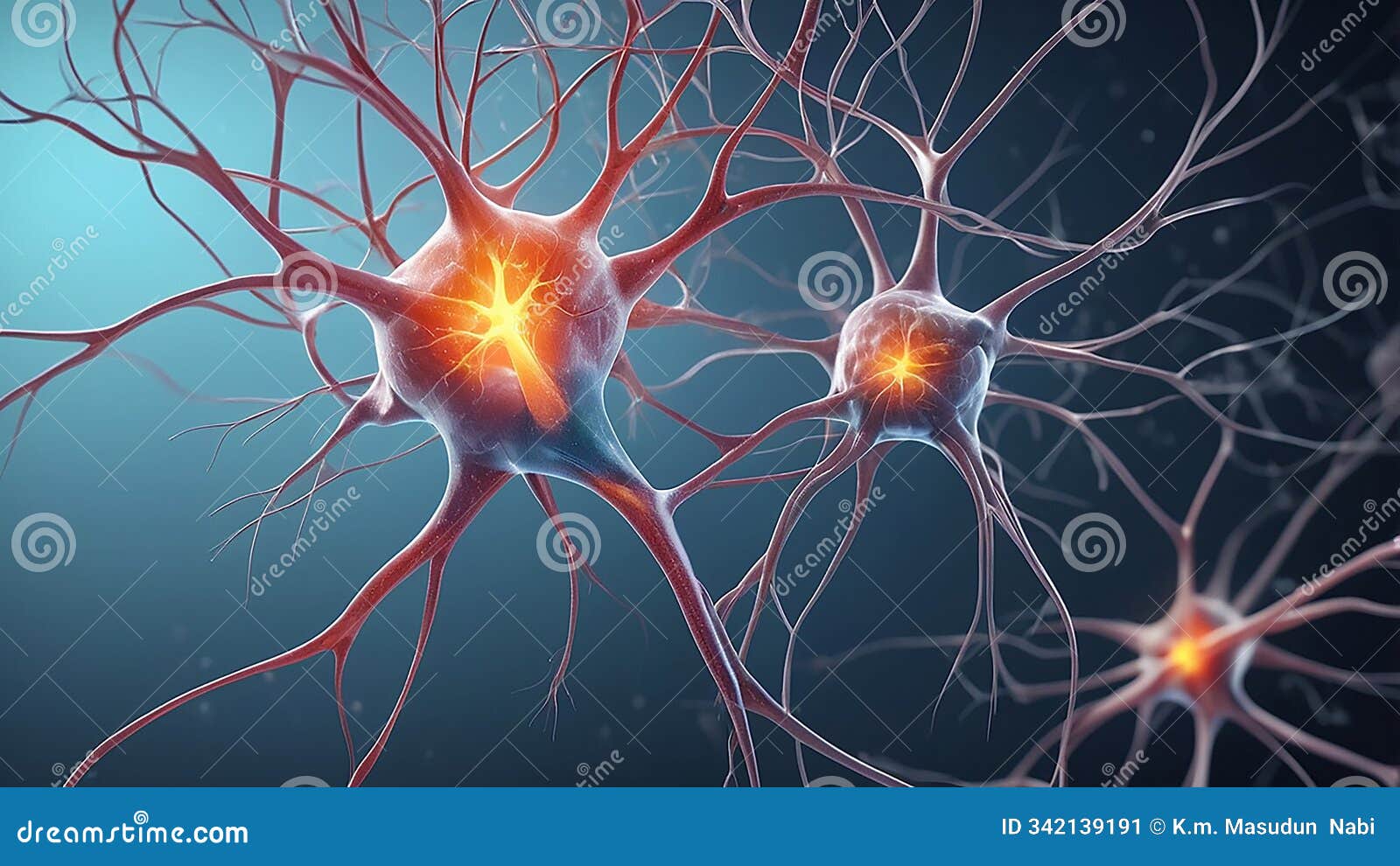 Inside the Brain and Human Body. Concept of Neurons and Nervous System ...