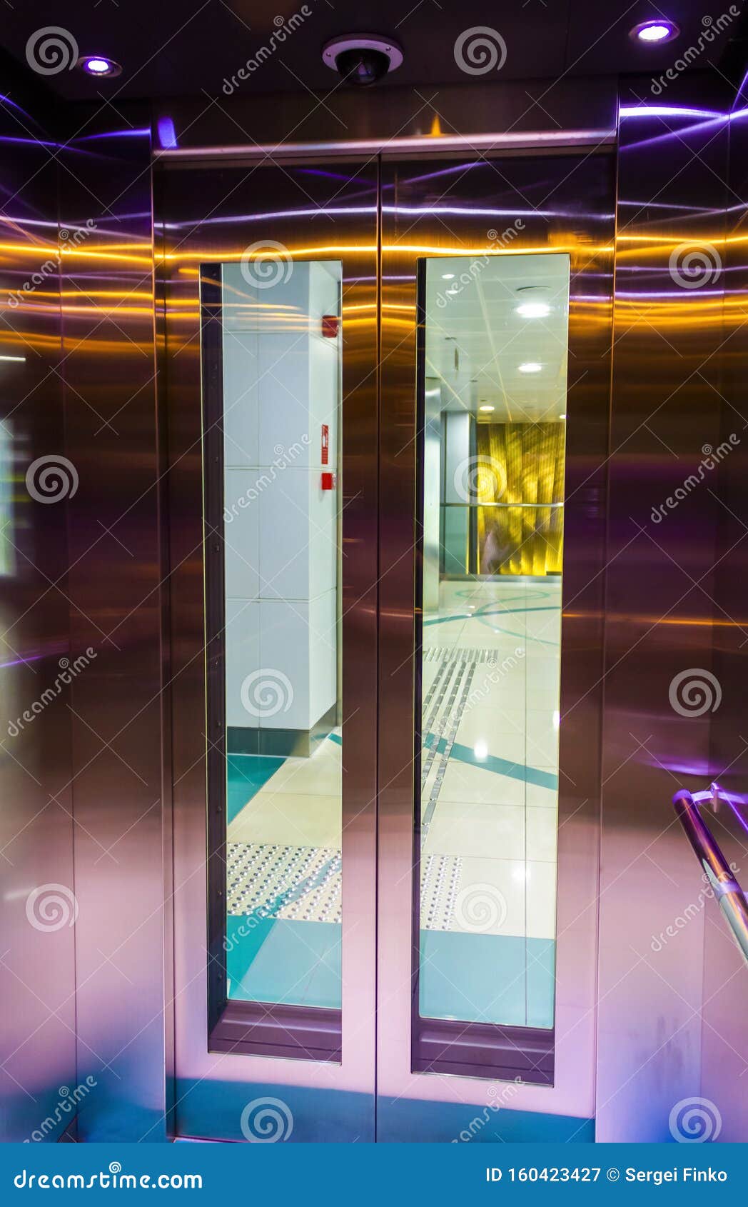 Inside the modern elevator stock image. Image of entrance - 160423427