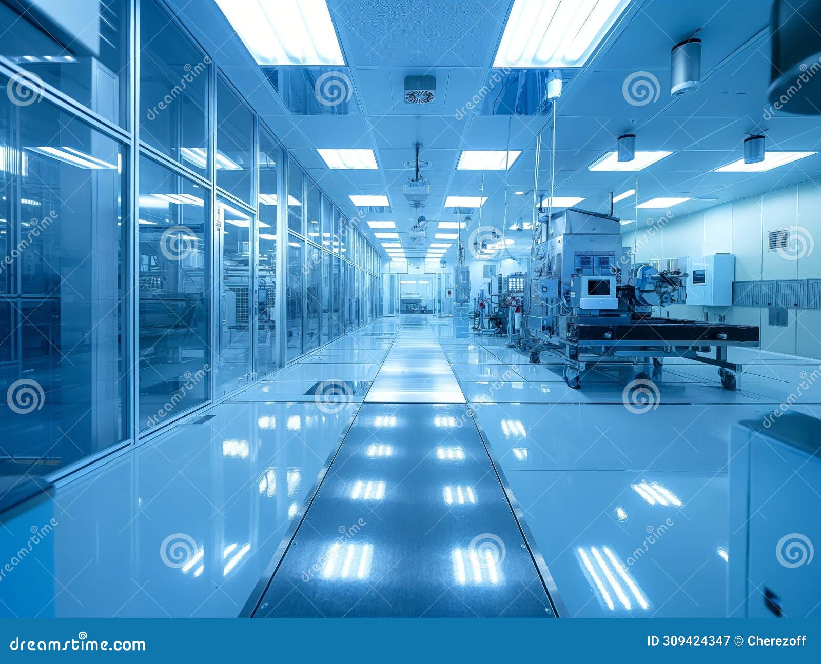 Bright Semiconductor Manufacturing Lab Room Stock Image - Image of ...