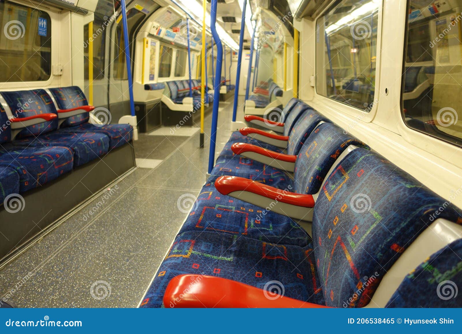 Inside the British subway stock image. Image of commuter - 206538465