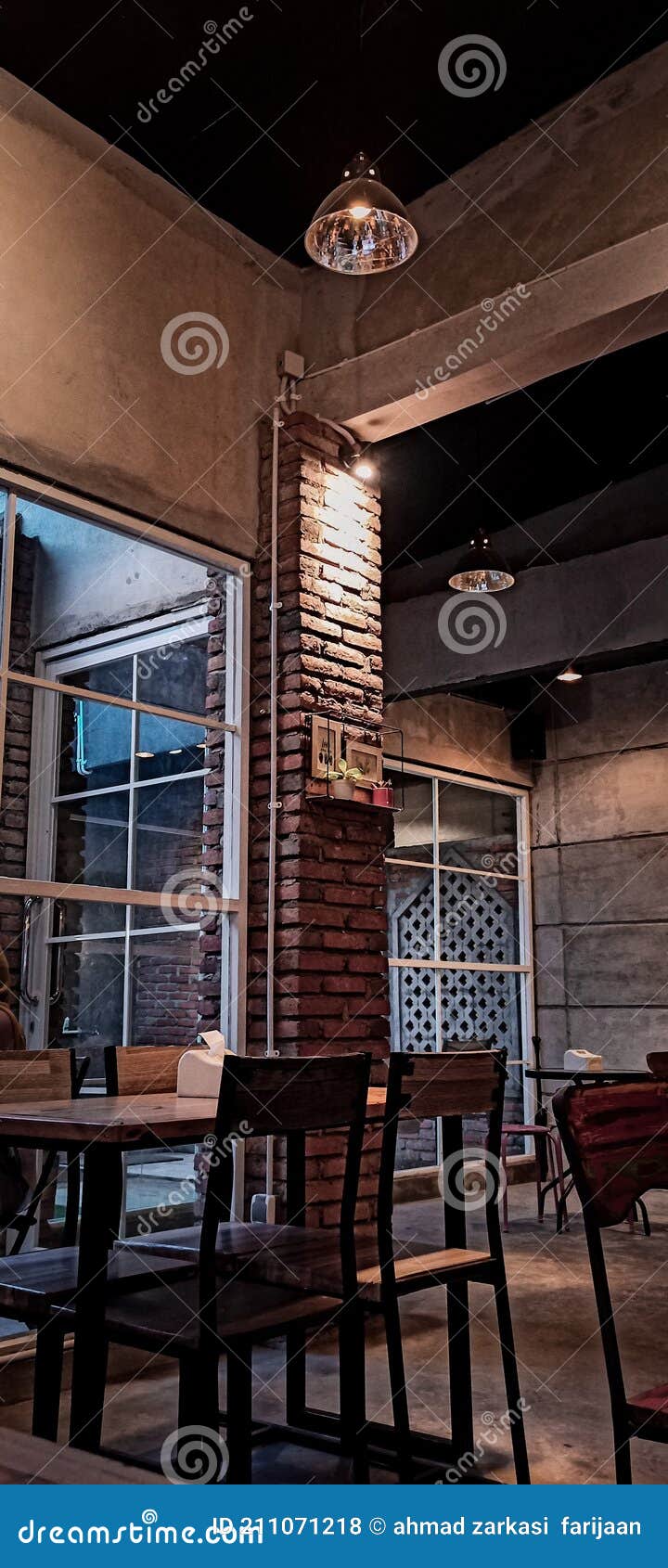 Inside the Building with Beautiful Brick Architecture Stock Photo ...