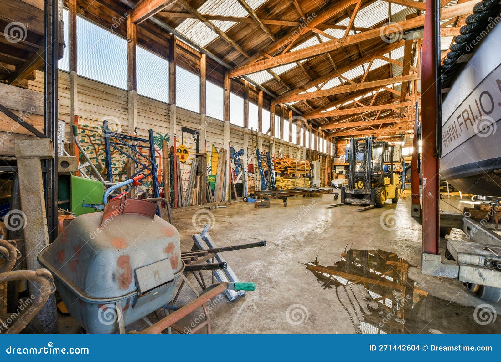 The Inside of a Building with Welding Equipment and Machinery Editorial ...