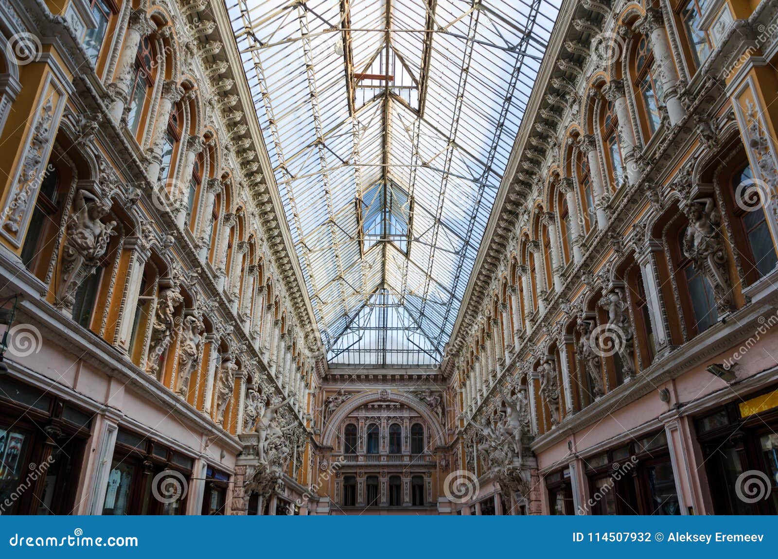 Inside the Building Sculptures on the Walls Stock Photo - Image of ...