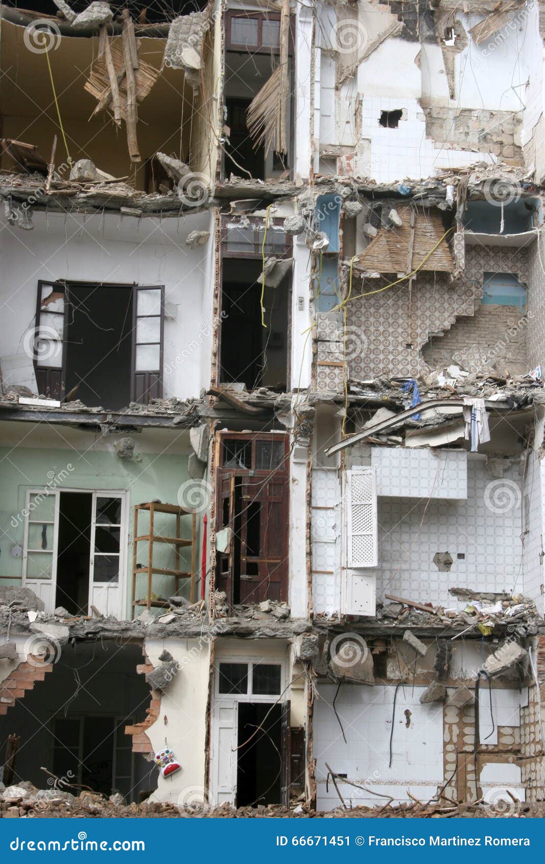 Inside Building Undergoing Demolition Stock Image - Image of andalusia ...