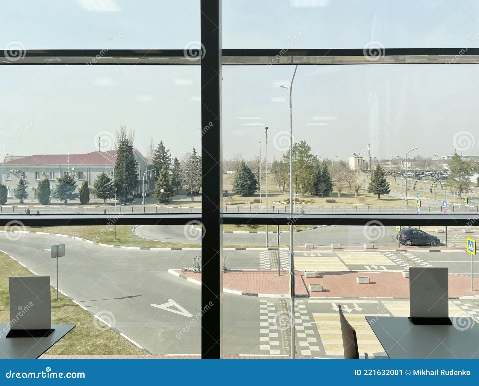 A Inside Building Window Wall Panorama, Modern Background Panorama ...